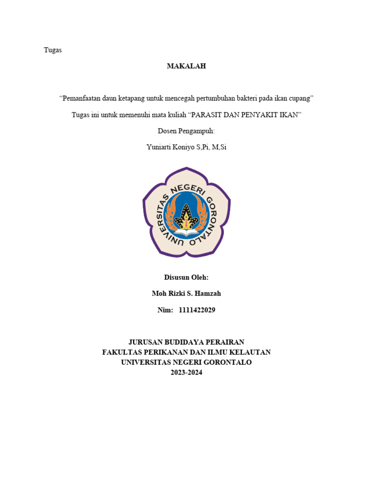 Tugas 3 Iki Hamzah Daun Kemangi | PDF | Sains & Matematika