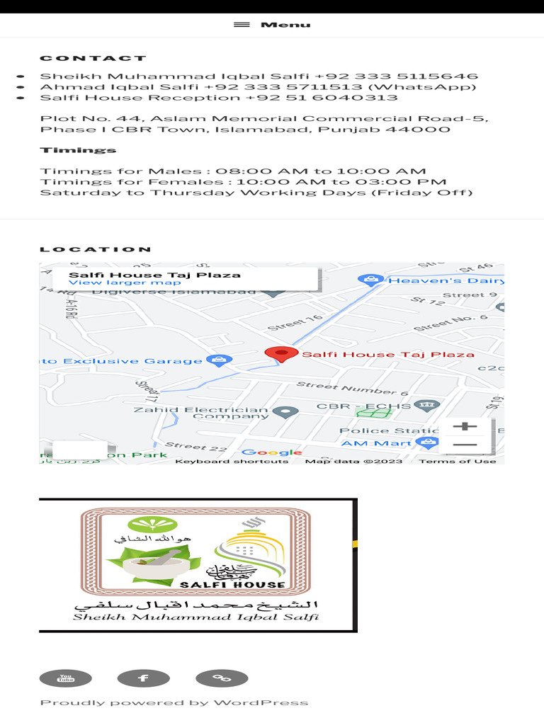 Contact - Salfi House | PDF
