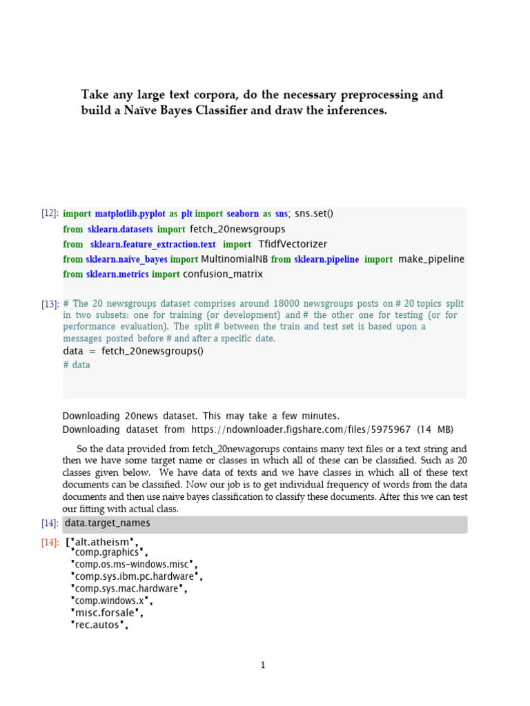Lab5 Example Fall 23 | PDF | Statistical Classification | Cybernetics