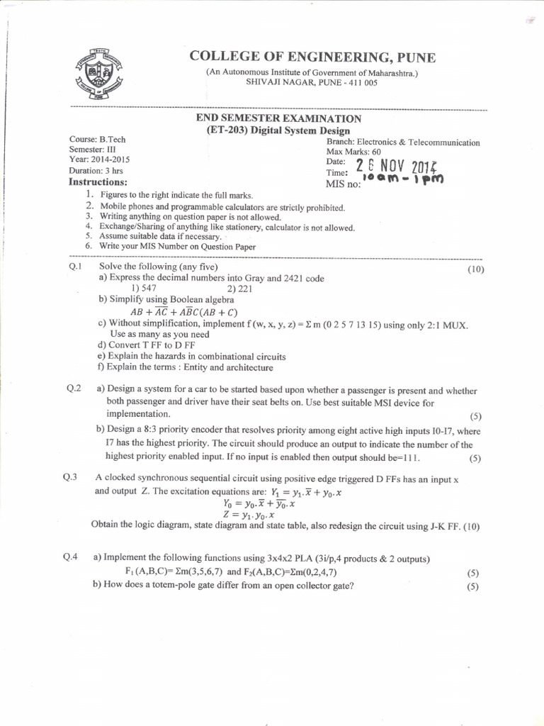 Digital System Design Pdf