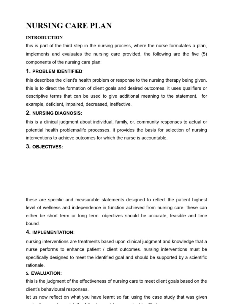 Nursing Care Plan Fns | PDF