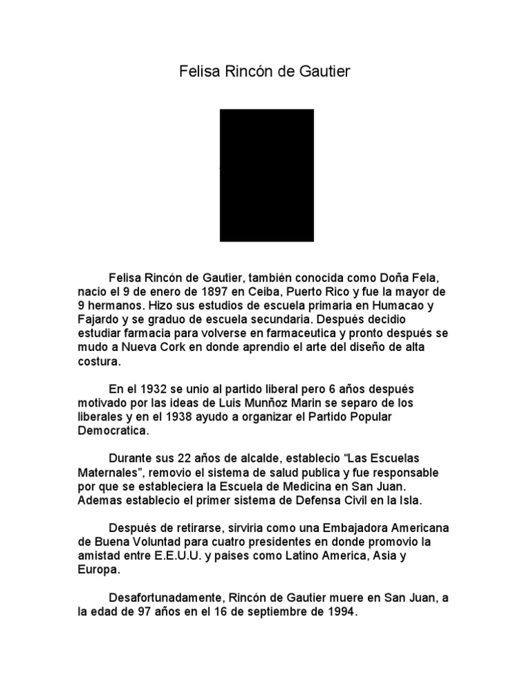 Felisa Rincón de Gautier | PDF
