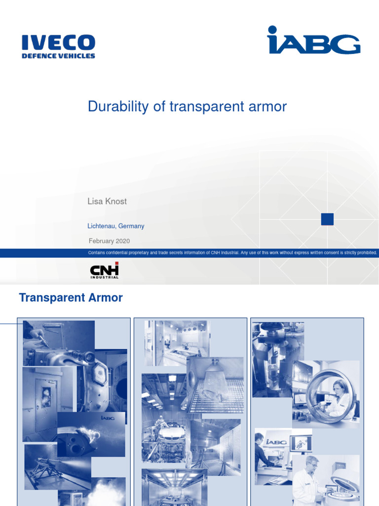 01 Iveco Defence Vehicles - IABG - Transparent - Armor - HANDOUT | PDF
