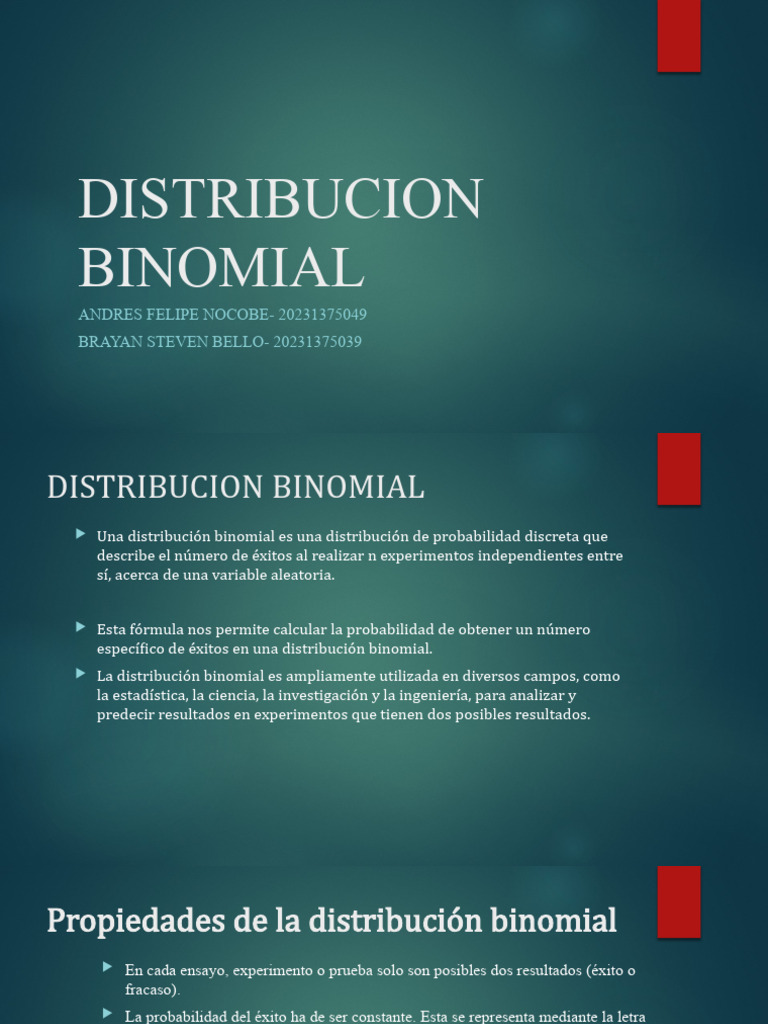 Probabilidad Binomial | PDF | Probabilidad | Teoría de probabilidad