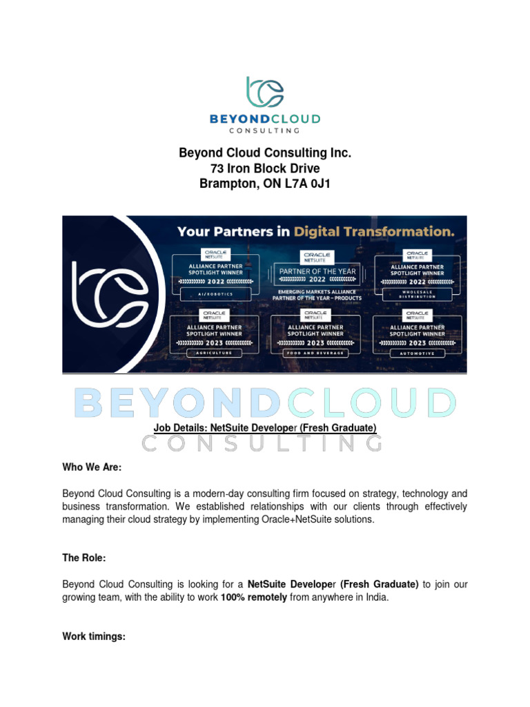 JD - Netsuite Developer (Fresh Graduate) | PDF | Cloud Computing | Customer Relationship Management