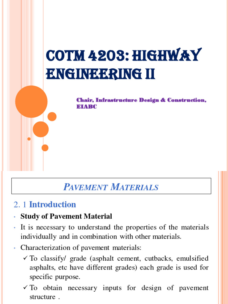 COTM 4192 Chapter 2-1 Unbound Pavement Materials | PDF | Road Surface ...