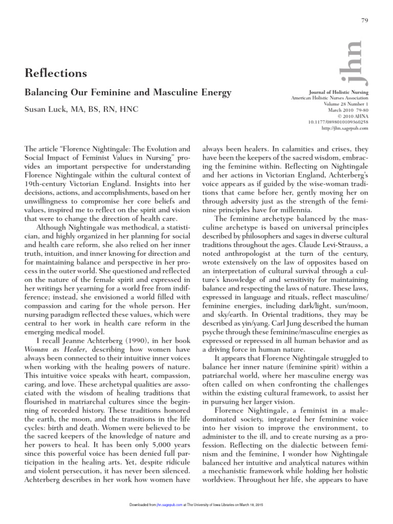 Balancing Our Feminine And Masculine Energy Pdf