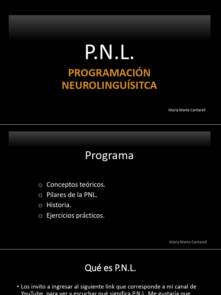 Introducción a la PNL: Conceptos y Pilares | PDF | Programación neurolingüistica | Sicología
