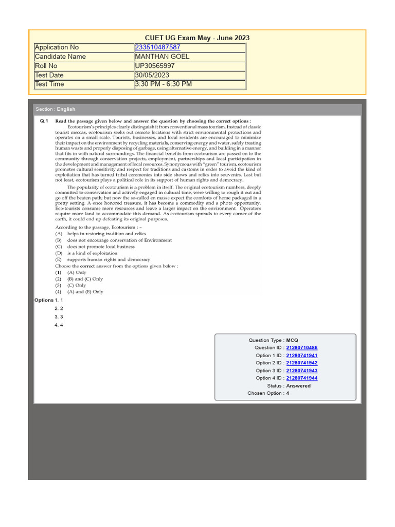 Answer Key Eng | PDF | Multiple Choice | Evaluation Methods