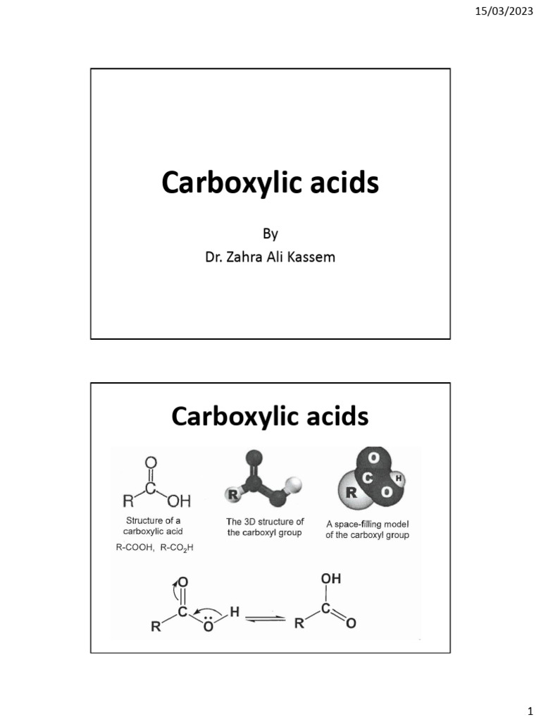 Carboxylic Acids | PDF | Acid | Carboxylic Acid