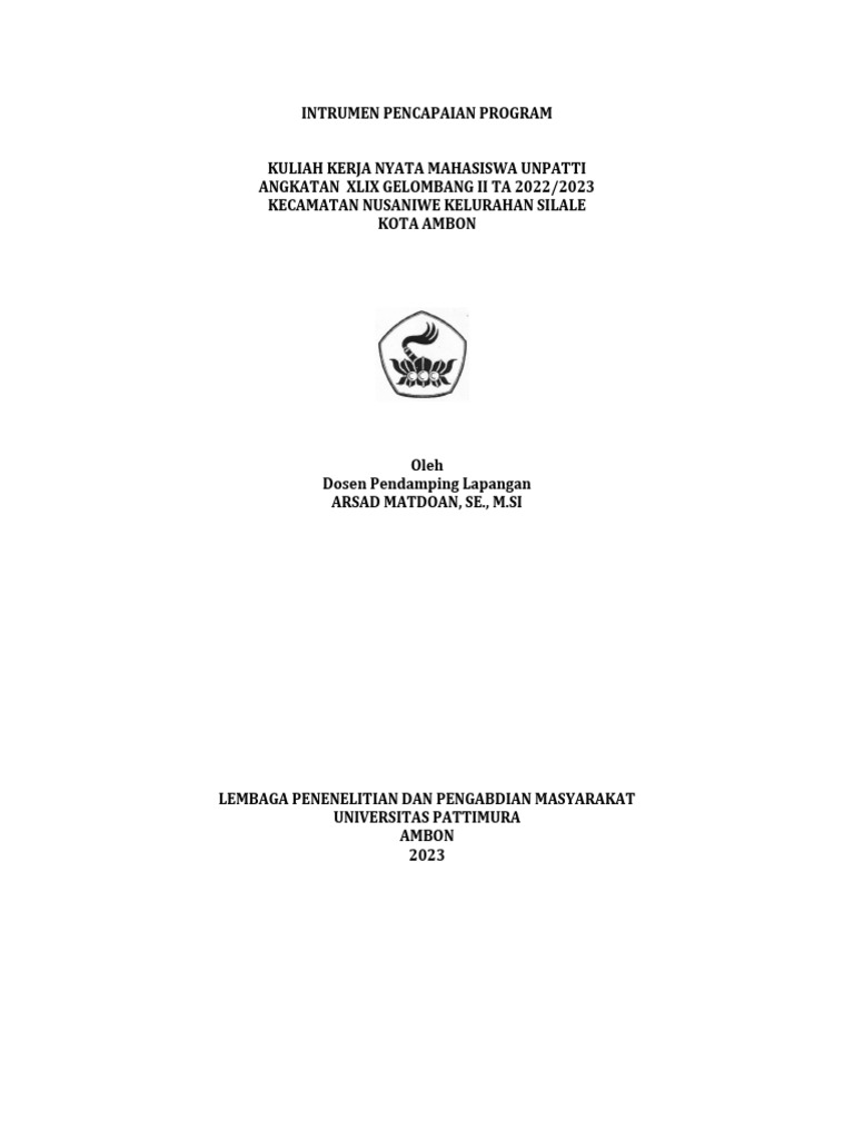 INTRUMEN PENCAPAIAN PROGRAM KKNnn | PDF