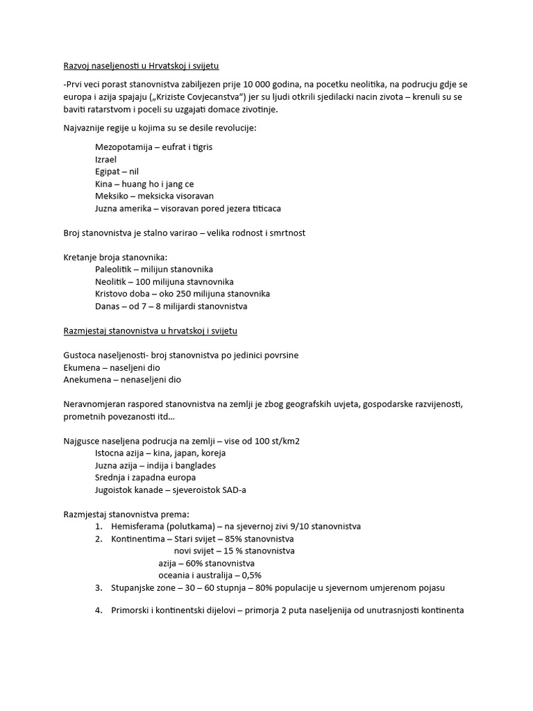 Geografija - Ponavljanje Za Odgovaranje | PDF