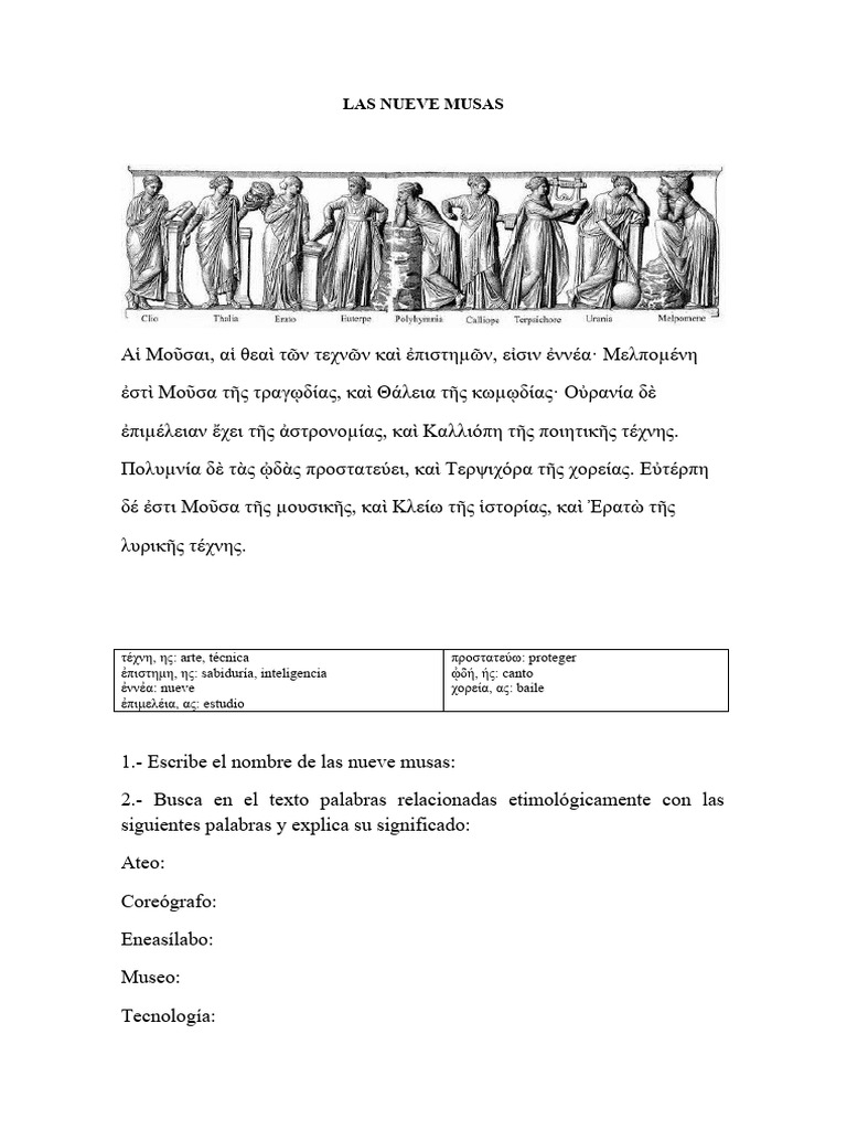 LAS NUEVE MUSAS | PDF