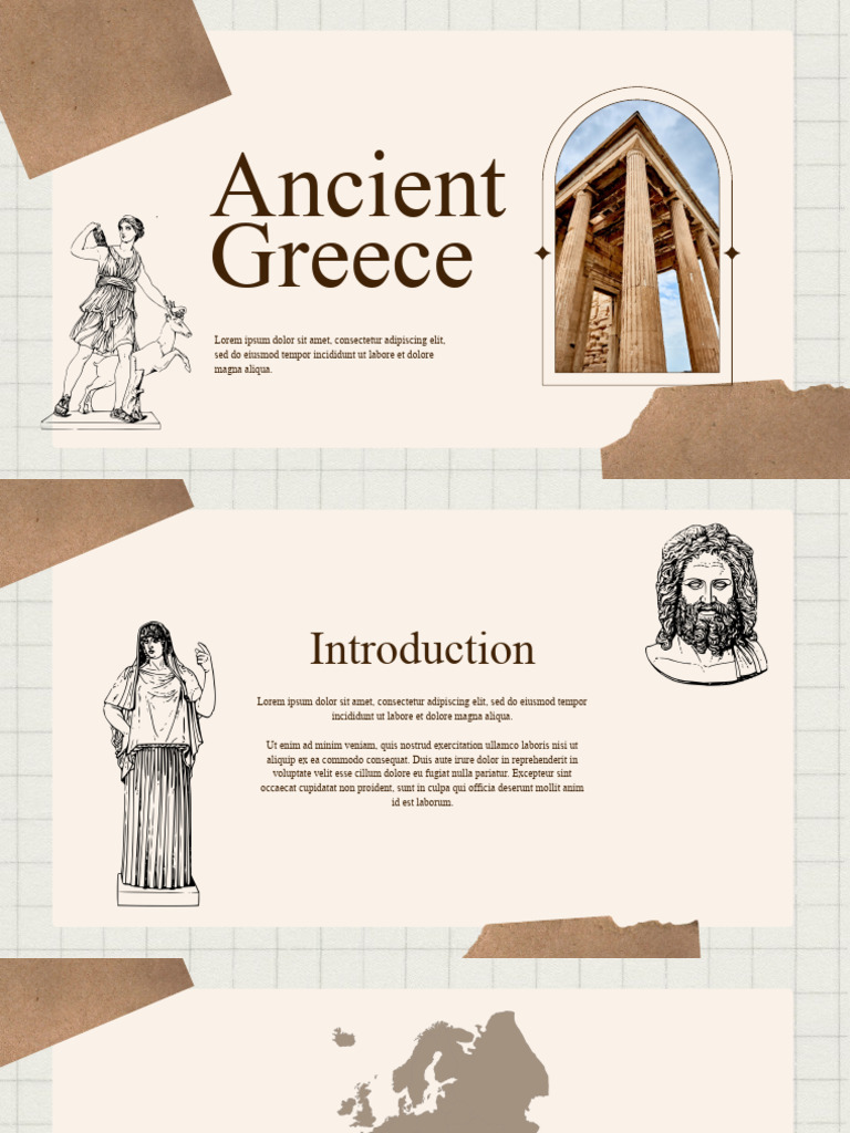Organic Scrapbook Illustrated Ancient Greece History Presentation Pdf