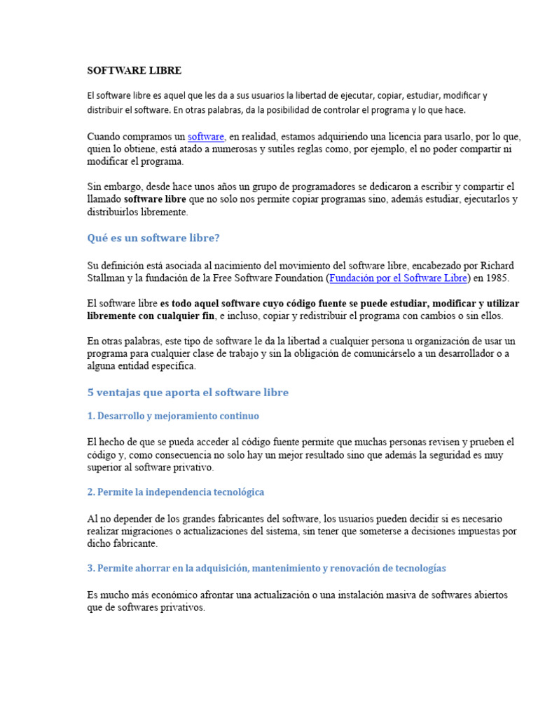 Software Libre | PDF