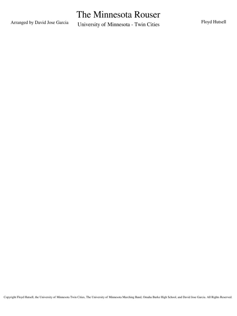 The Minnesota Rouser | PDF | Elementary Organology | Aerophones