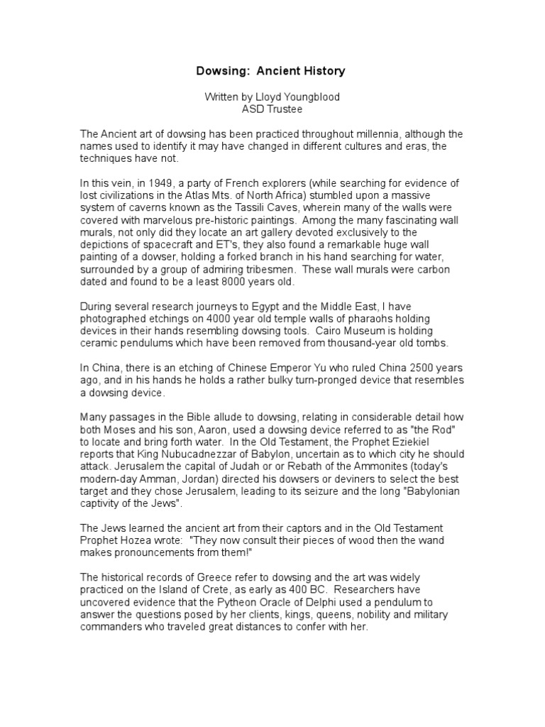 History of Dowsing | PDF | Dowsing