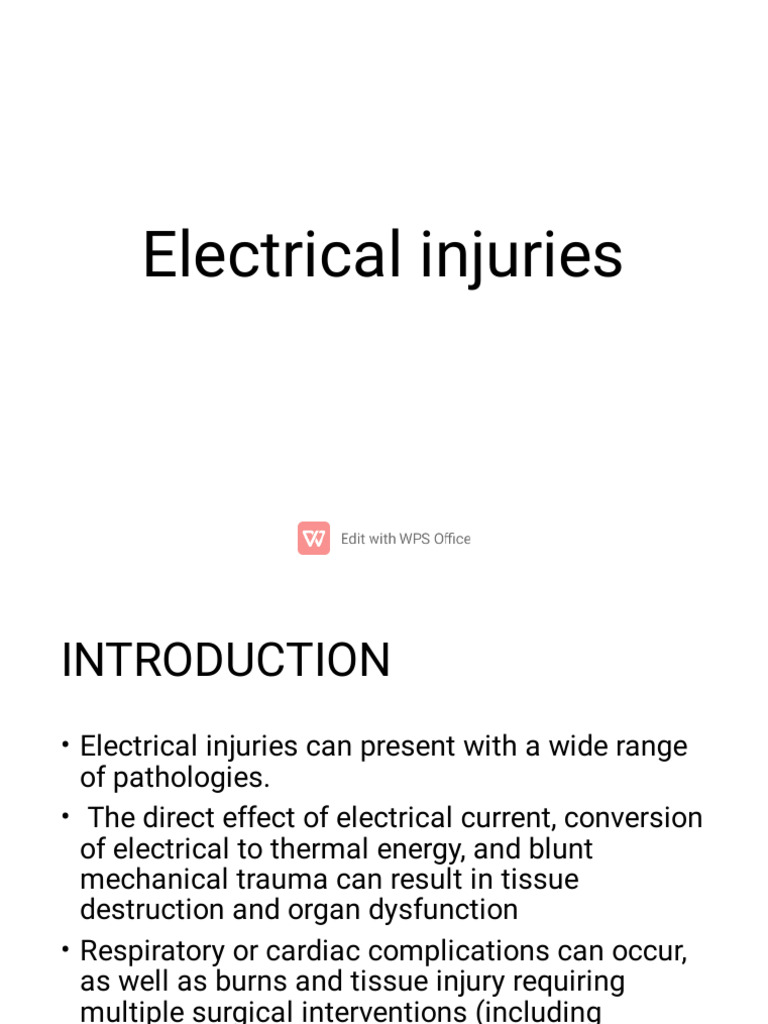 Understanding Electrical Injuries | PDF