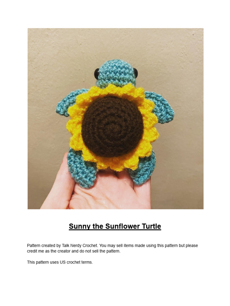 Sunny The Sunflower Turtle Pdf