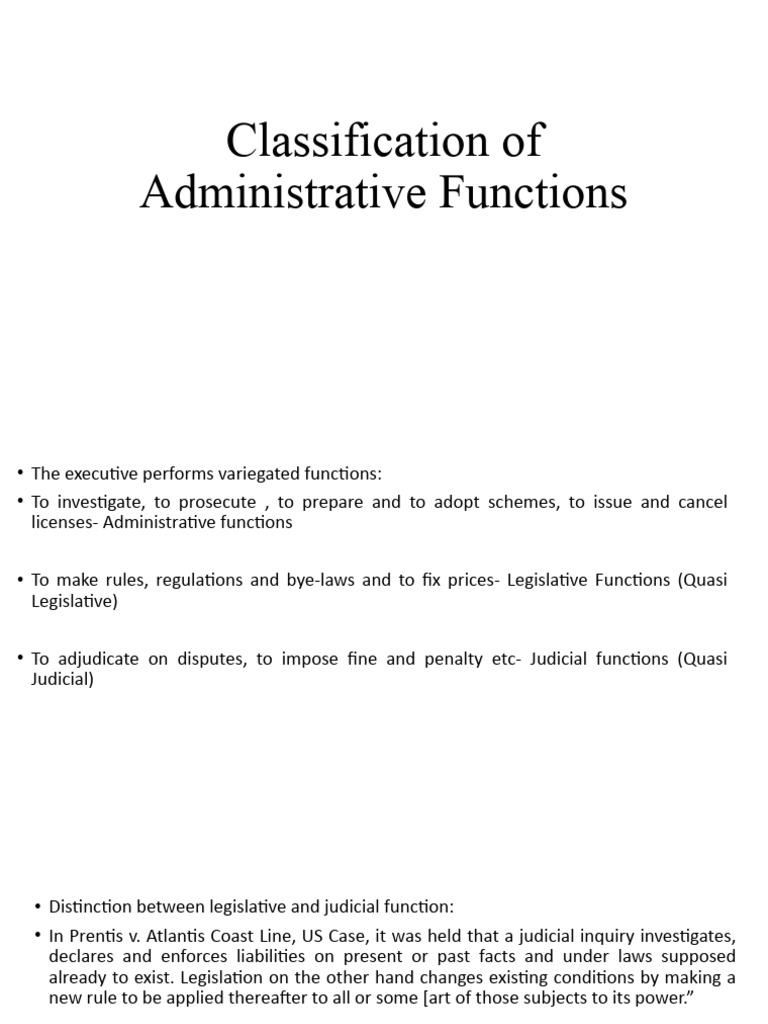 Classification of Administrative Functions | PDF