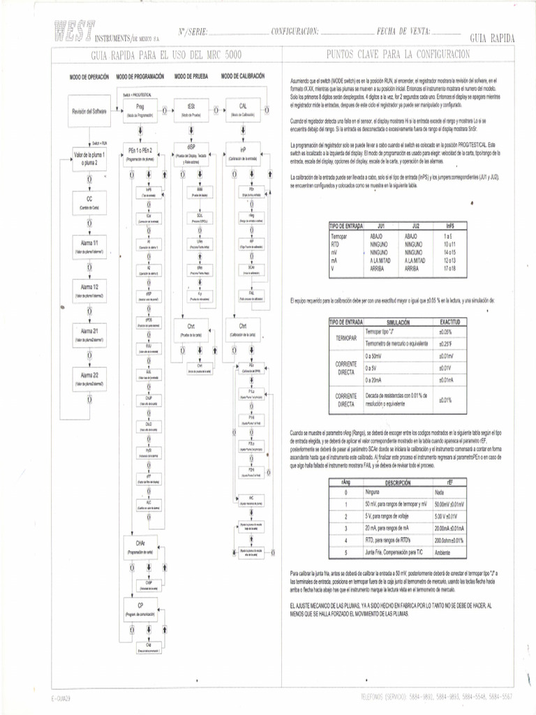 MRC5000-Guia Rapida 1997 | PDF