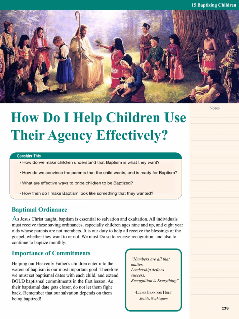 PMG Chapter 15 - Baptizing Children | PDF