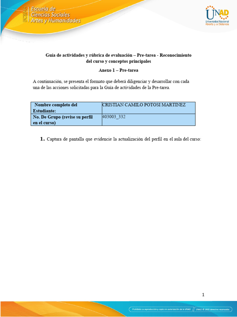 Anexo 1 - Pre-Tarea - Reconocimiento Del Curso y Conceptos Principales | PDF