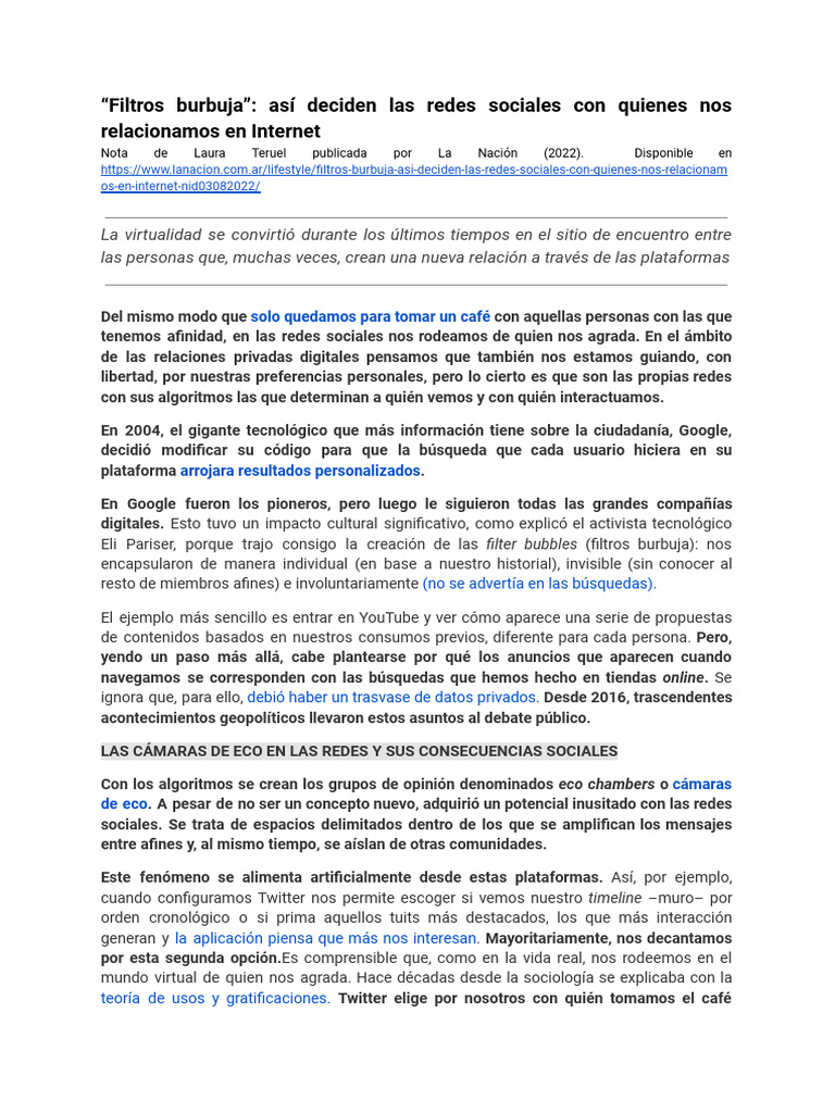 El Efecto Burbuja | PDF