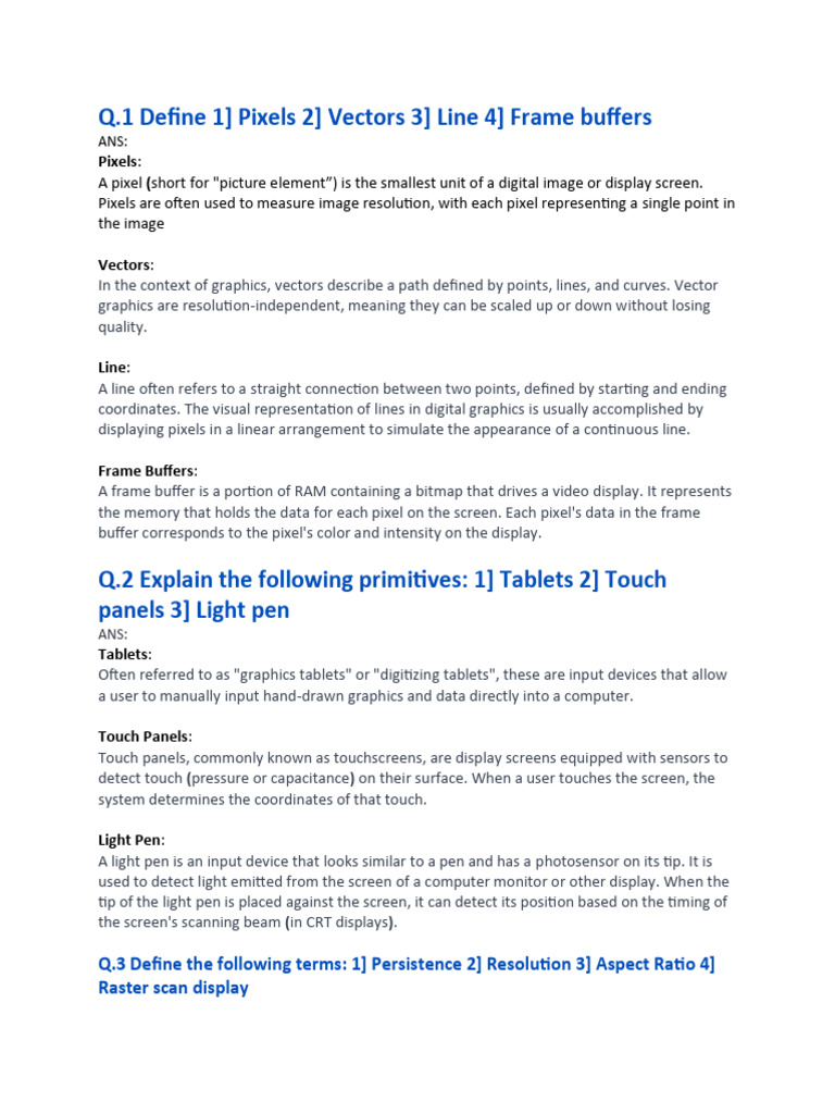 CG Unit 1 Sol | PDF CG Unit 1 Sol | PDF