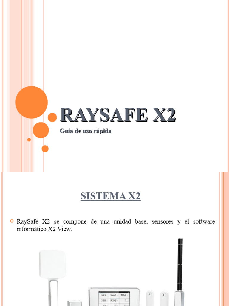 Guía Rápida RaySafe X2: Uso y Sensores | PDF | Tecnología
