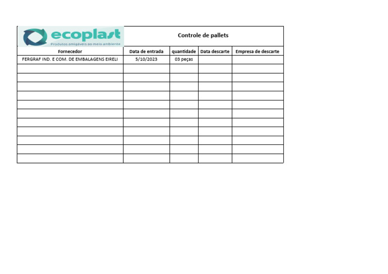 Controle de Pallets | PDF