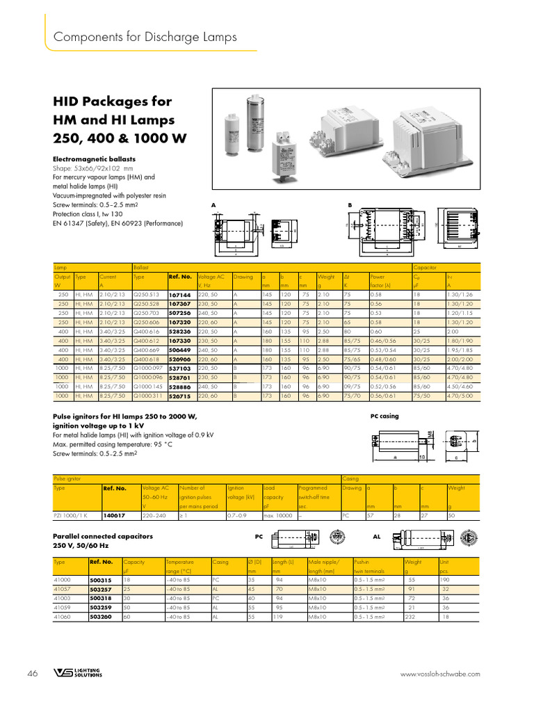 14 216100-VS Ballast 400W | PDF