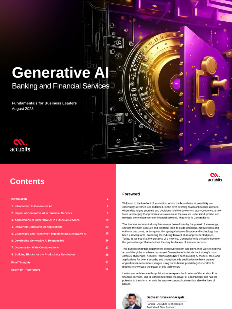 Generative AI in Banking and Financial Services by Accubits Compressed | PDF | Intelligence ...