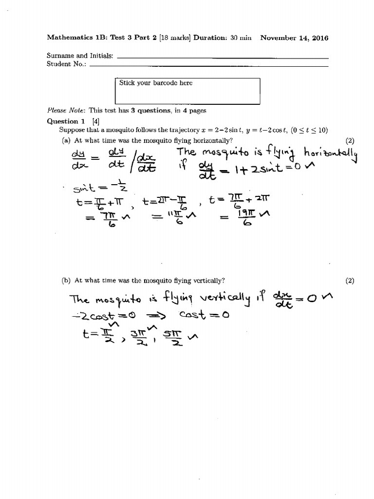 Math 141 Test 3 B and Test 4 | PDF