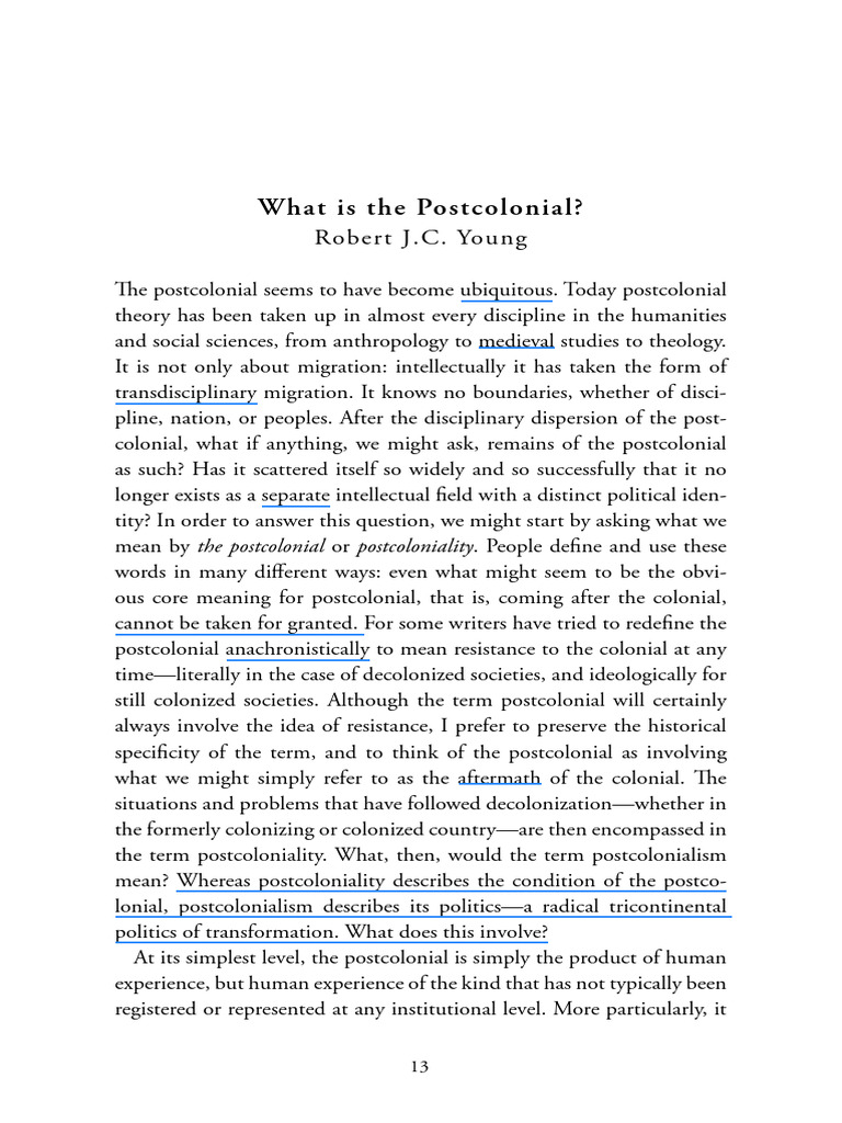 What Is The Postcolonial | PDF