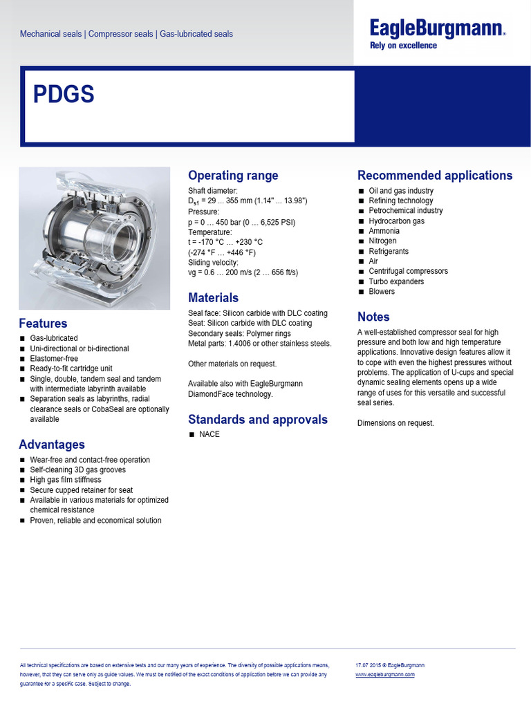 EagleBurgmann PDGS EN | PDF | Gases | Materials