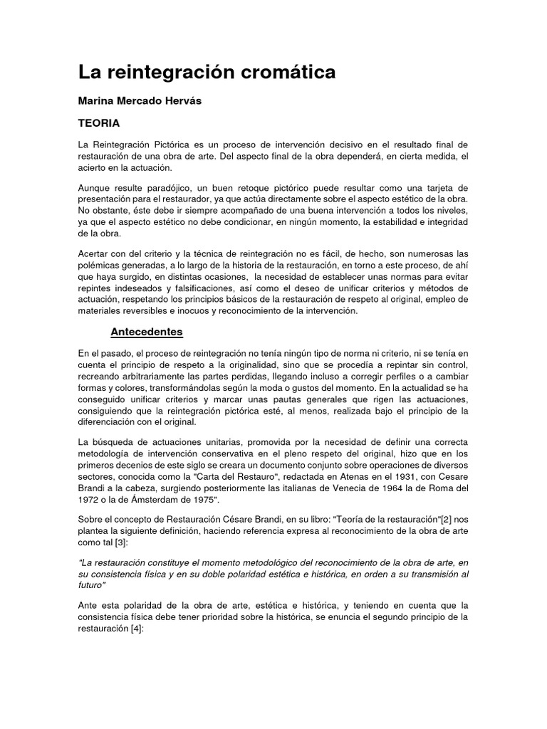 Mercado Hervás, Marina - La Reintegración Cromática | PDF | Color ...