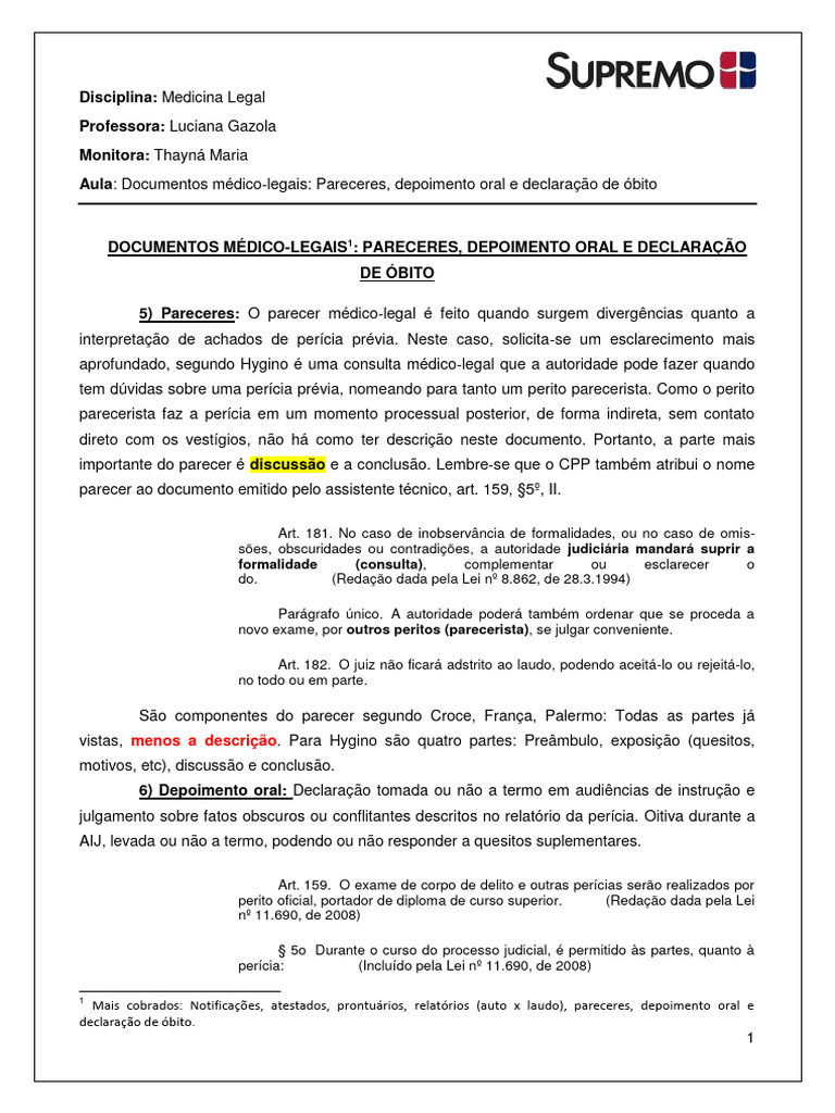 3 Documentos-Medico-Legais | PDF