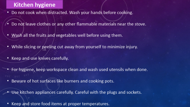 Essential Kitchen Hygiene Tips | PDF | Technology & Engineering