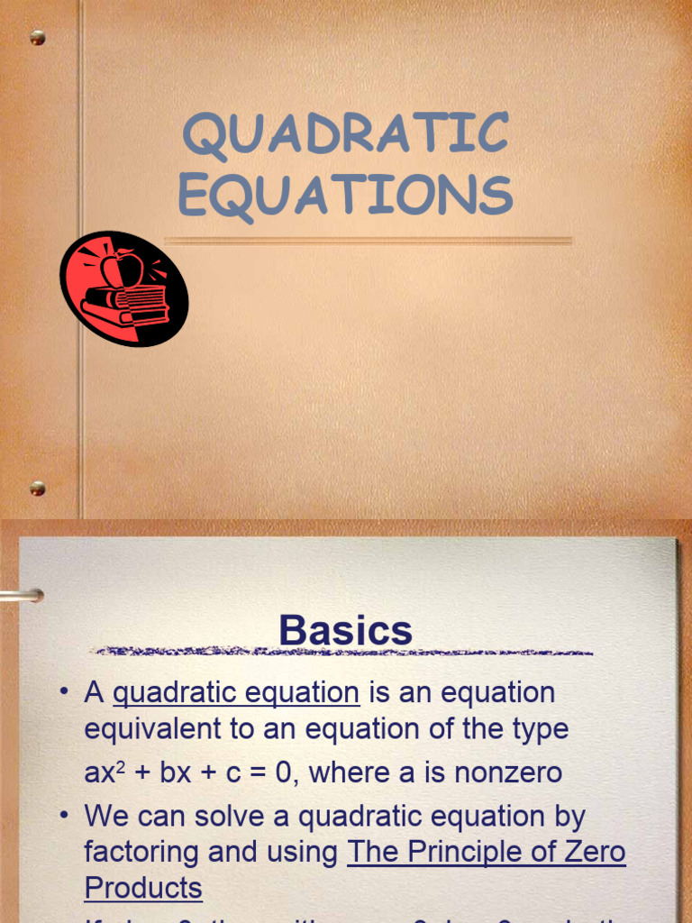 2.2a Quadratic Equations | PDF | Quadratic Equation | Equations