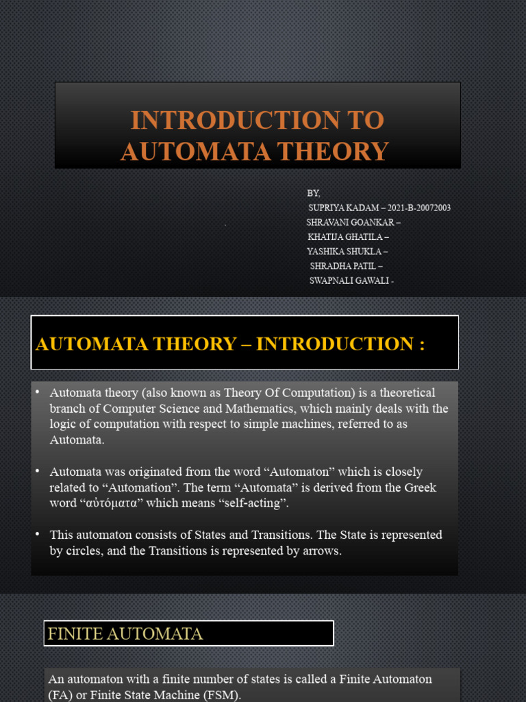 Automata Theory Ppt-2 | PDF