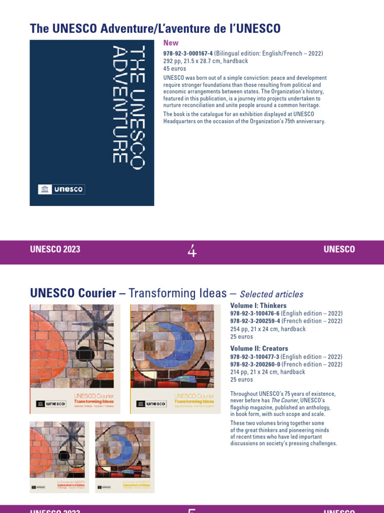 The UNESCO Adventure/L'aventure de l'UNESCO: 978-92-3-000167-4 ...