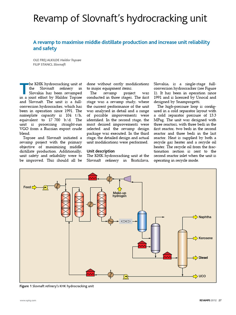 Revamp of Slovnafts Hydrocracking Unit | PDF