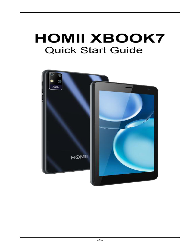 HOMII XBOOK7 Quick Start Guide | PDF | Icon (Computing) | Computing