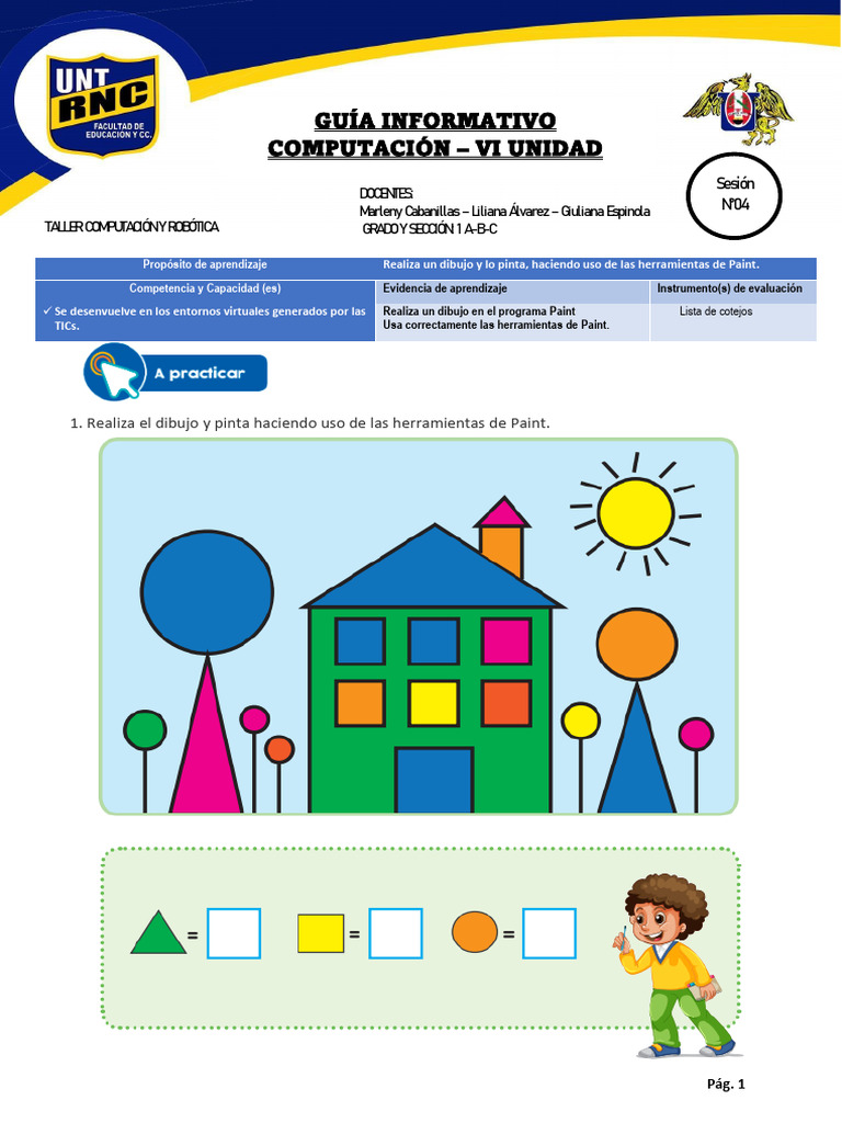 Guía 04 - COMPUTACIÓN - DIBUJAMOS Y PINTAMOS CON PAINT | PDF
