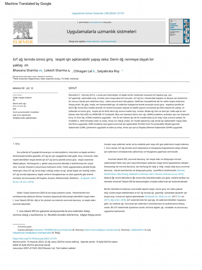 Explainable Artificial Intelligence For Intrusion Detection in IoT ...