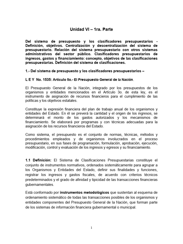 1ra Parte - Adm. Pub. | PDF | Presupuesto | Administración Pública
