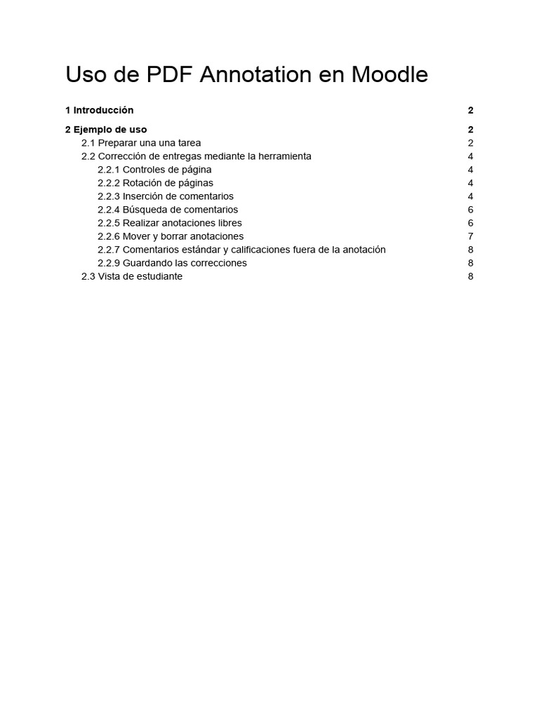 Uso de PDF Annotation en Moodle | PDF | Moodle | Archivo de computadora