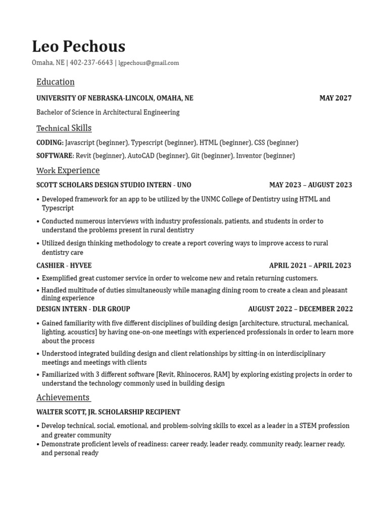 Leo Pechous Resume 2 | PDF | Business | Computers