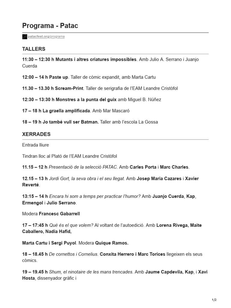 Programa Patac | PDF